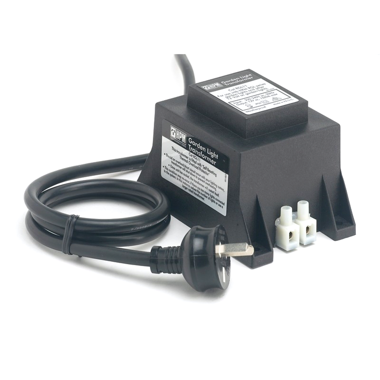 HPM 12V Garden Light Transformer 150W Plastic IP56 Overload Protection ...