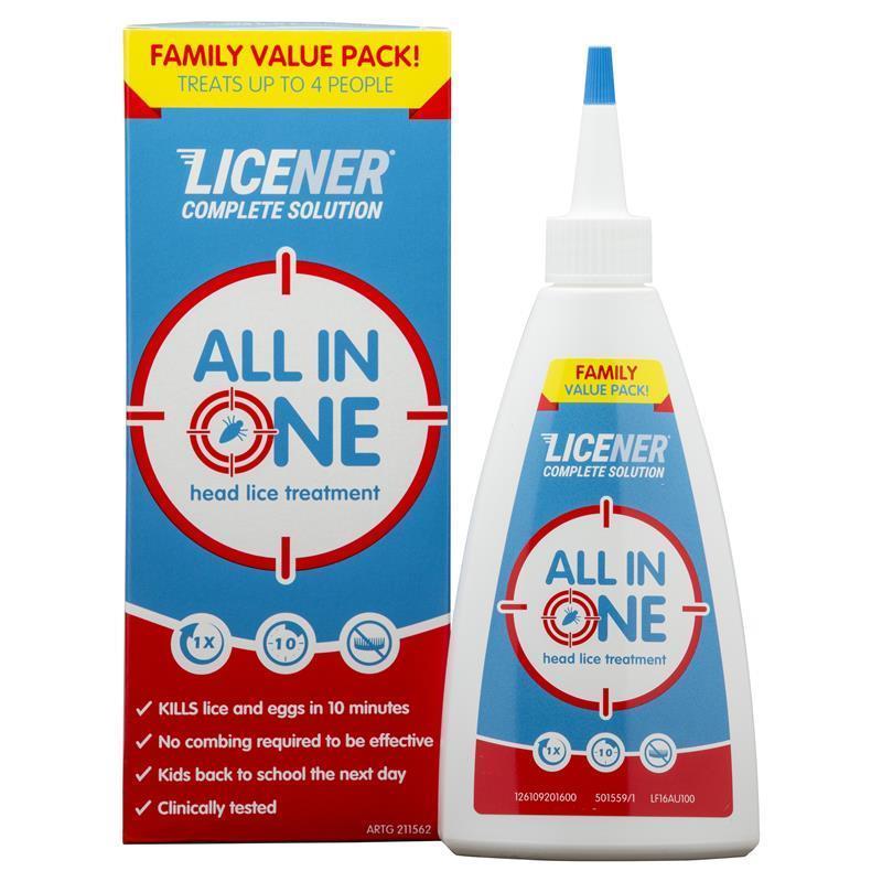Licener Complete Solution Head Lice Treatment 200ml - Effective & Easy ...