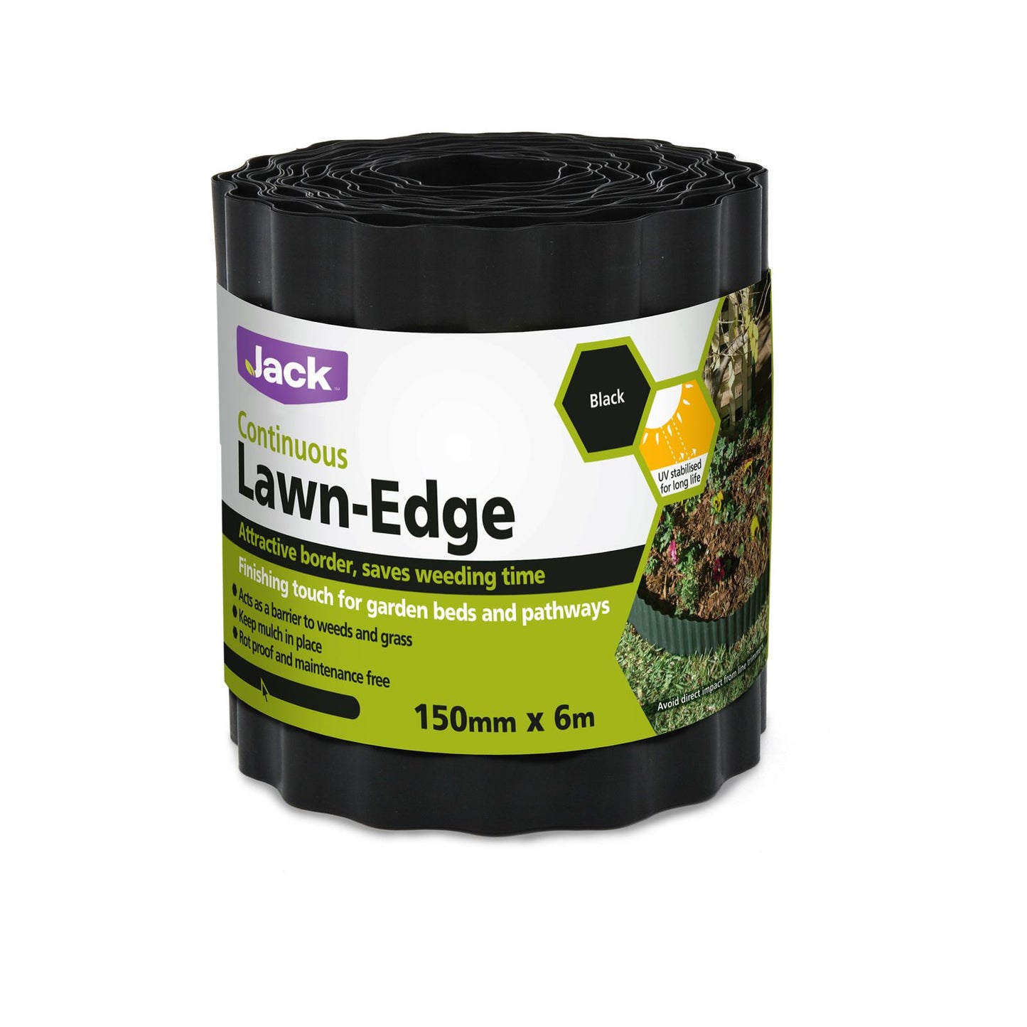 Jack Continuous Lawn Edge - 150mm x 6m - Plastic - Weed Barrier – DEAL ...