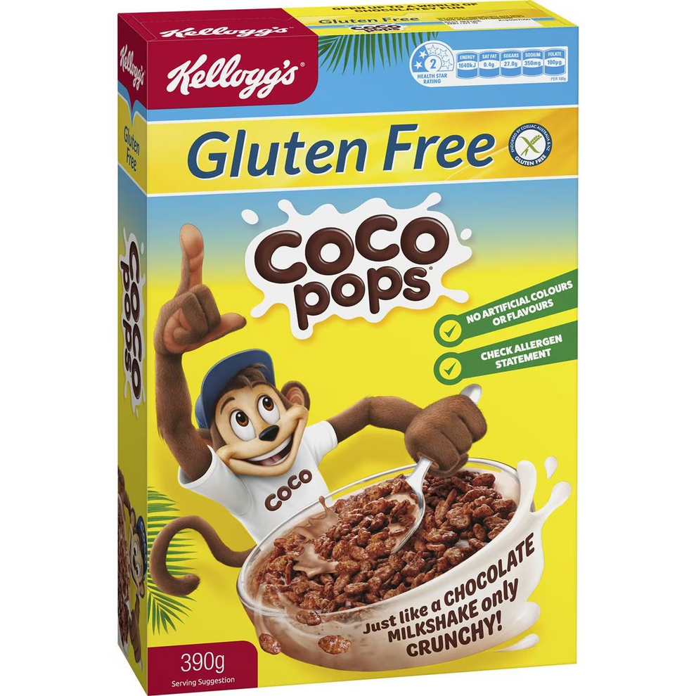 Kellogg's Coco Pops Gluten Free Breakfast Cereal 390g – DEAL FIRST